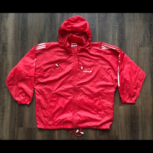 adidas | Jackets & Coats | Vtg 98s Adidas Trefoil Hooded Jacket L Run ...